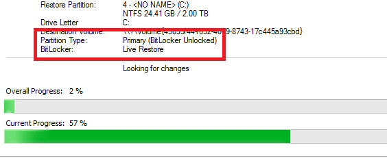 Restoring BitLocker Encrypted Partitions