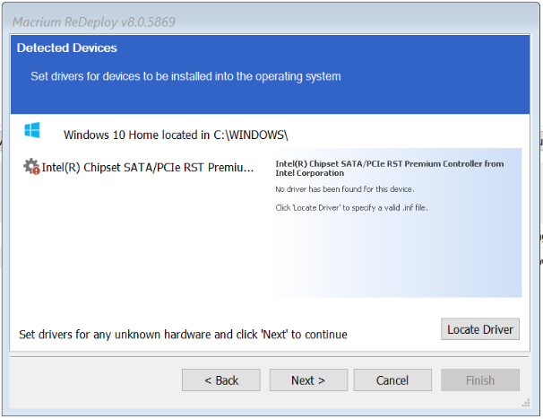 Restoring to Dissimilar Hardware with Macrium ReDeploy