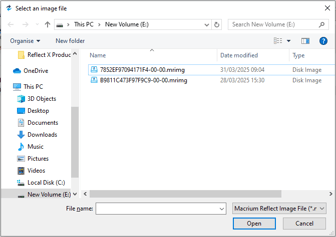 Restoring Image Backups within Windows