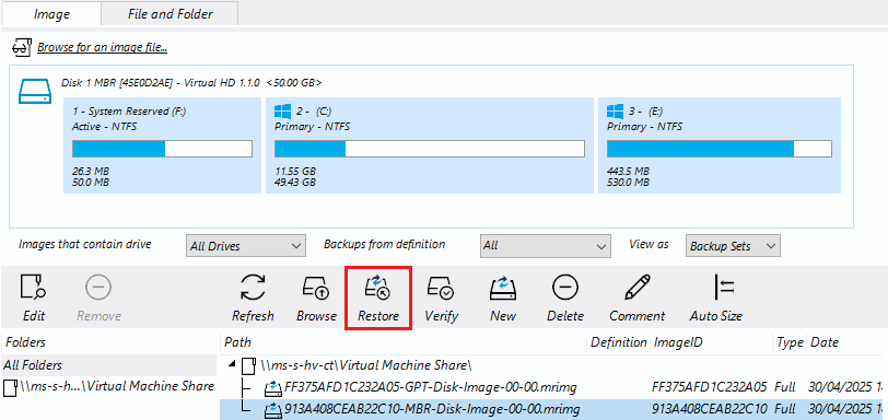 Restoring an MBR System Image to a GPT Disk