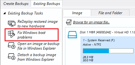 Restoring an MBR System Image to a GPT Disk