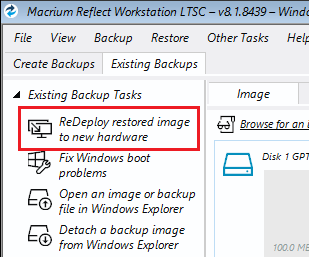Restoring to Dissimilar Hardware with Macrium ReDeploy