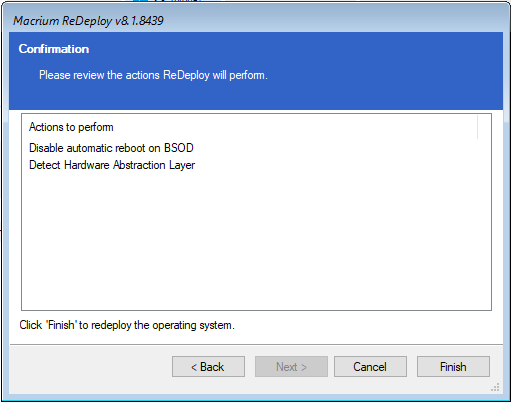 Restoring to Dissimilar Hardware with Macrium ReDeploy