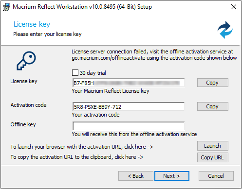 Installing and Updating Macrium Reflect Offline