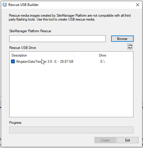 Creating and Managing Rescue Media