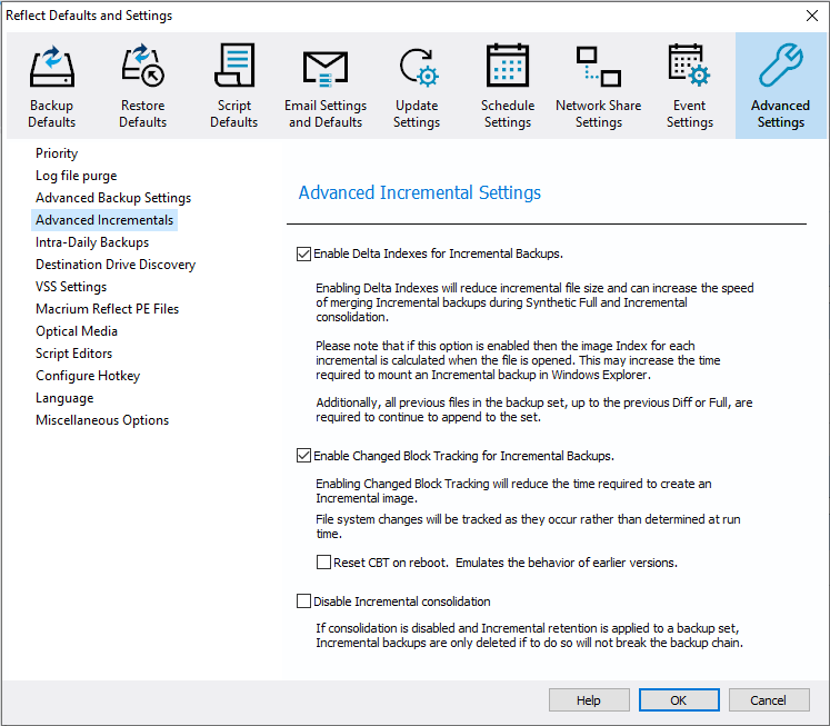 Macrium Changed Block Tracker
