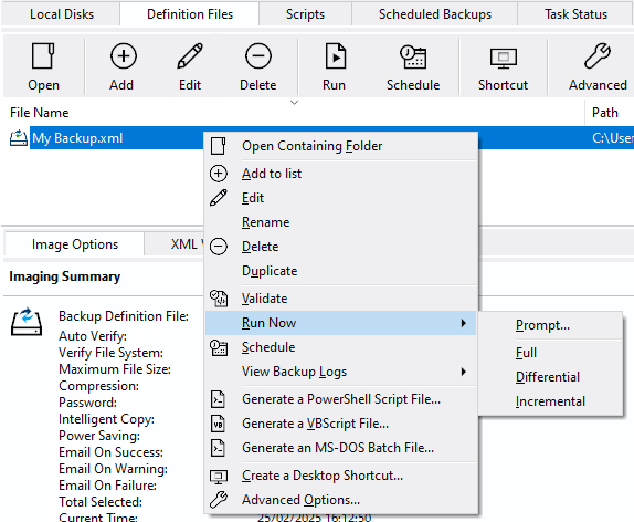 Creating a Disk Image