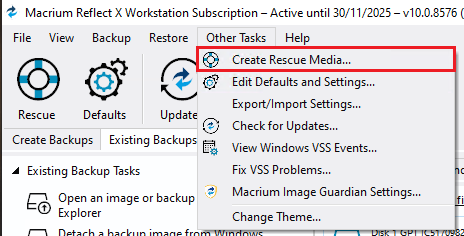 Getting Started with Macrium Reflect X