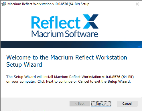 Installing Macrium Reflect X