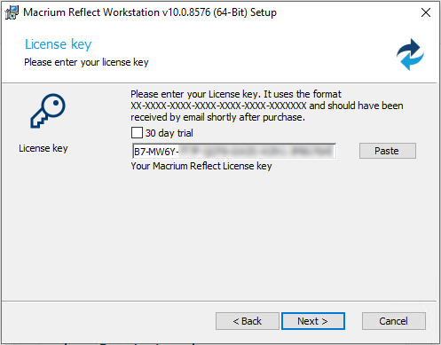 Installing Macrium Reflect X