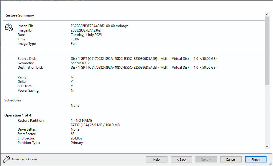 Restoring Image Backups within Windows