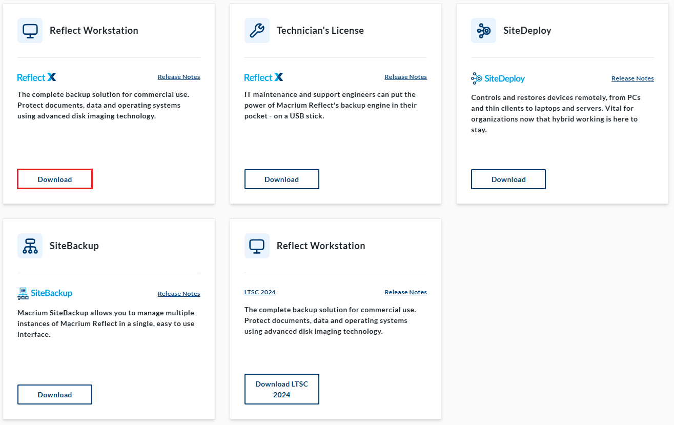 Updating Macrium Reflect X