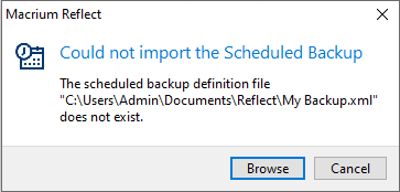 Managing Backup Schedules