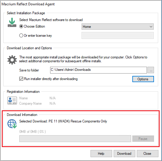 Creating Rescue Media on Offline Computers
