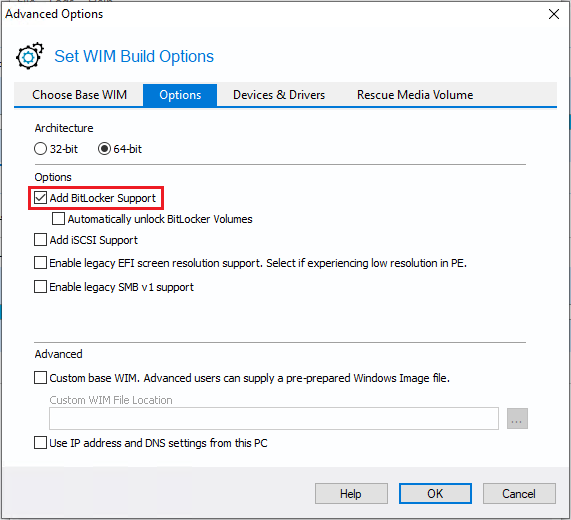 Adding BitLocker Support to the Rescue Media