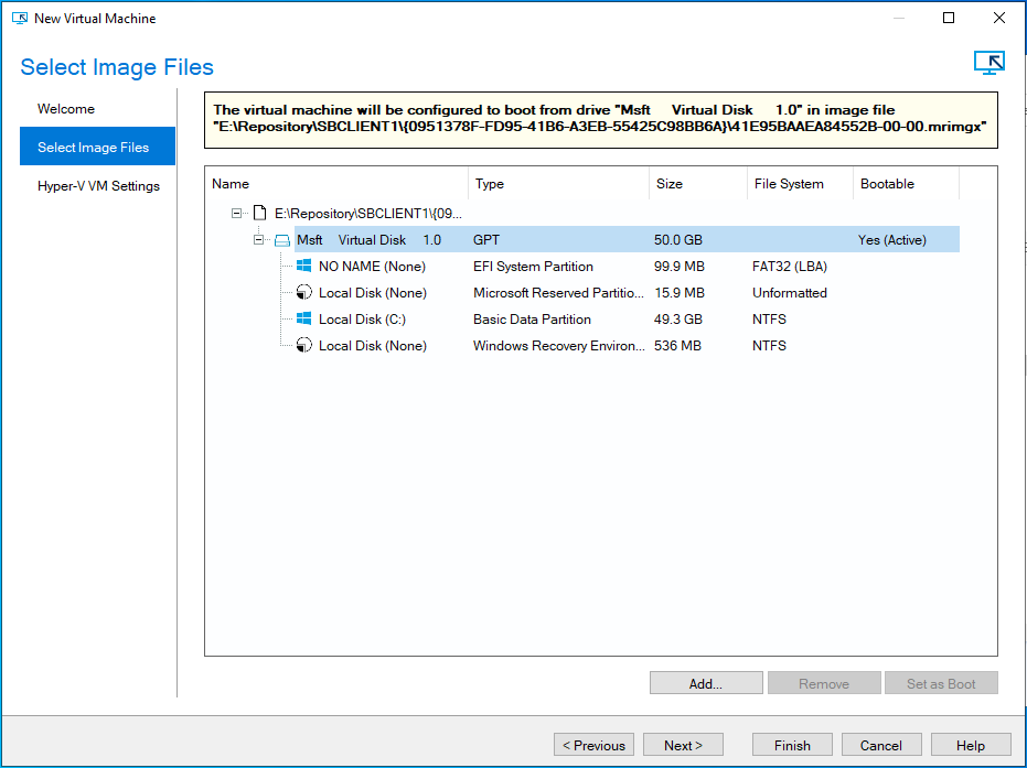 Using Macrium viBoot with SiteBackup Images