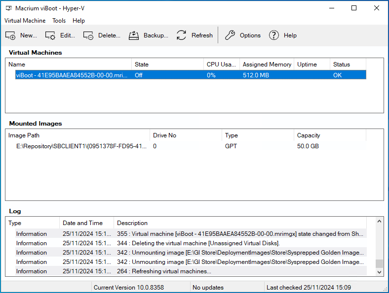 Using Macrium viBoot with SiteBackup Images
