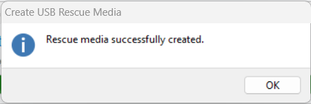 Creating a USB Flash Drive Rescue Media