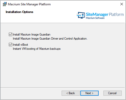Using Macrium viBoot with SiteBackup Images