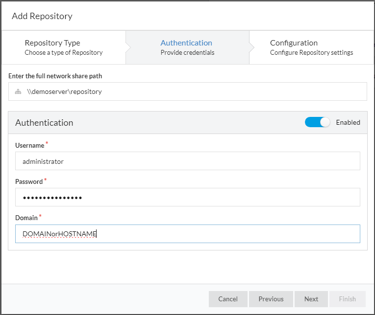 Creating a Network Share Repository