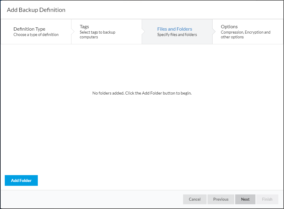 Creating a File and Folder Definition