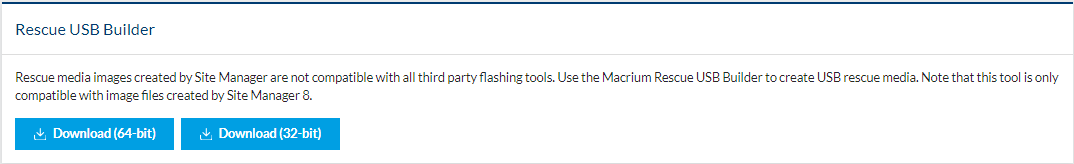 Creating and Managing Rescue Media
