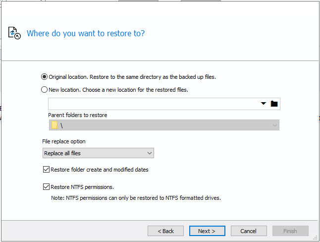 Restoring File and Folder Backup with the SiteBackup Agent