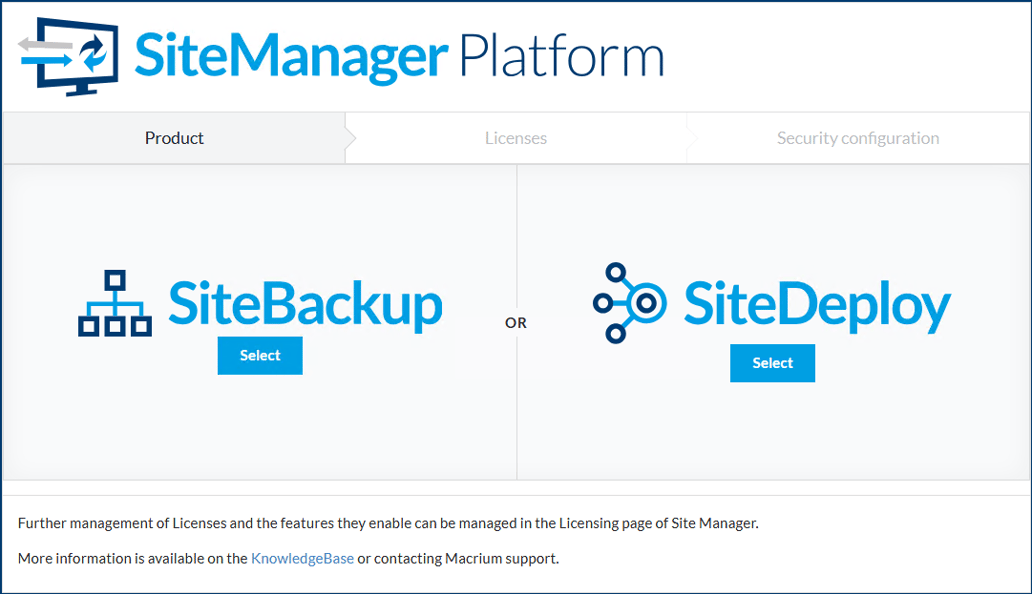 Installing SiteManager Platform