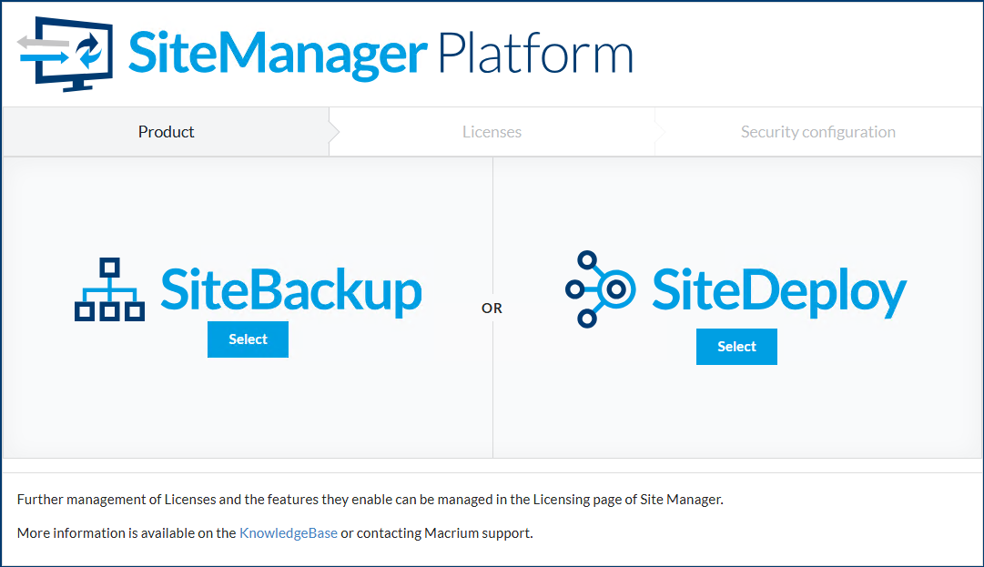 Installing SiteManager Platform