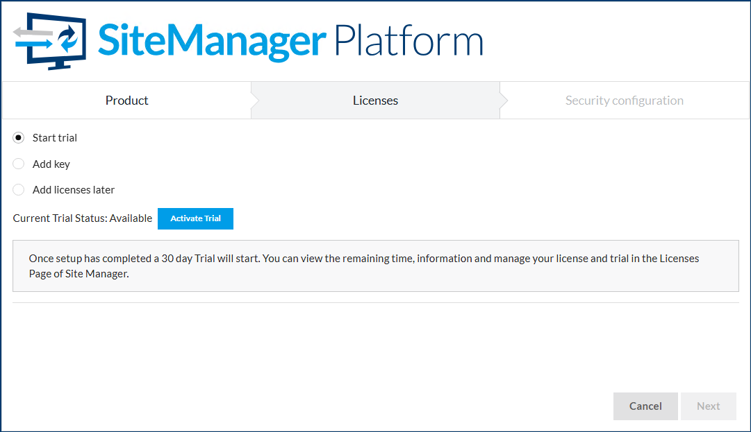 Installing SiteManager Platform