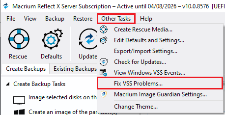 Troubleshooting Microsoft VSS Errors